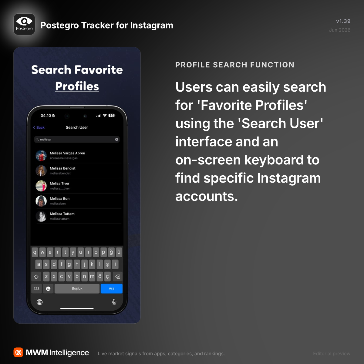 Postegro Tracker for Instagram - Social Networking App | MWM