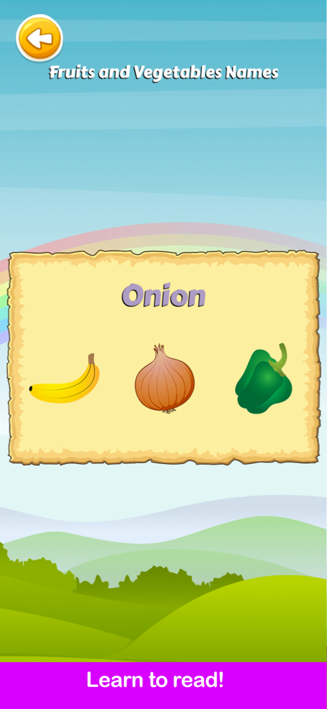 Learn Fruits & Vegetables Game - Games App | MWM