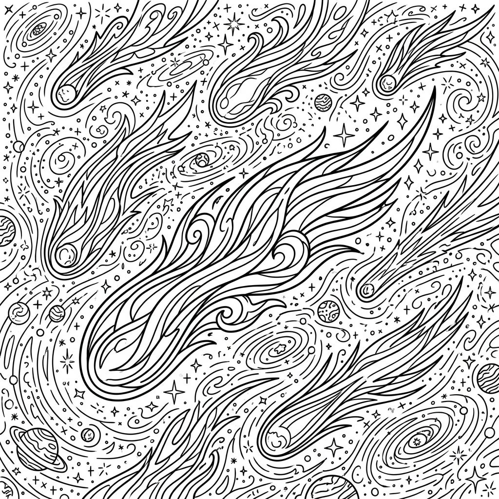 18 Short-Period Comets Coloring Pages - Free Printable — Color Pop