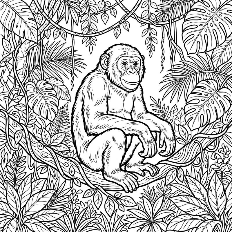 Bonobos Ausmalbilder: 8 Kostenlose & Druckbare Bilder — Color Pop