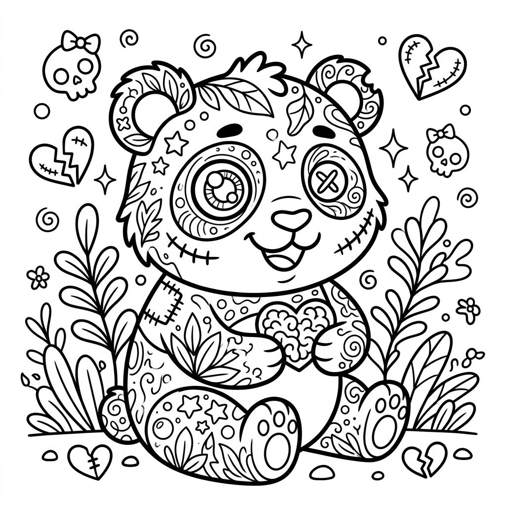 Animal Zombies for Toddlers - Free Printable Coloring Page — Color Pop
