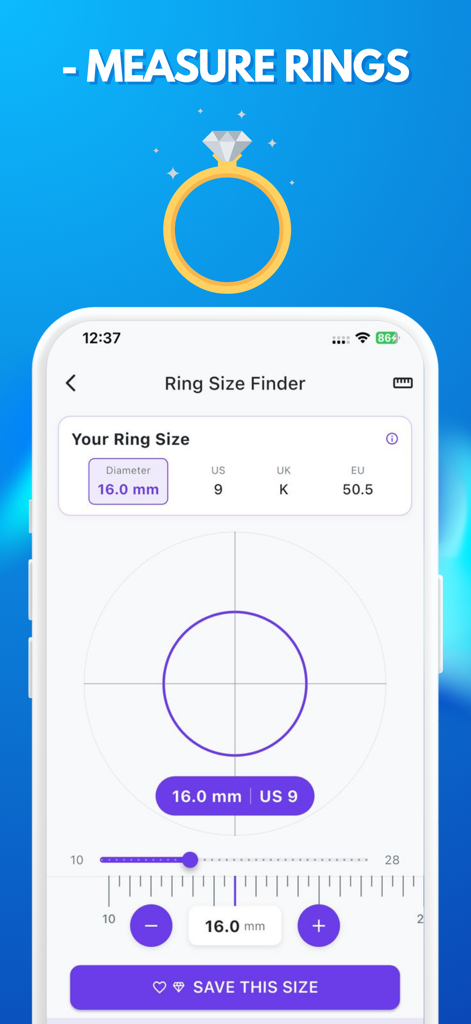 Ring Sizer • Measuring Rings | Find Your Perfect Fit Instantly