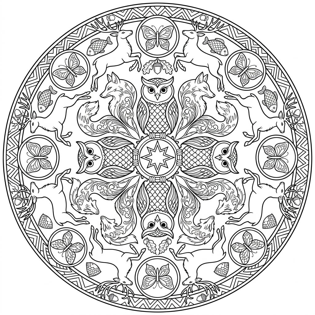Coloriage Mandala Animaux - Imprimez Gratuitement — Color Pop
