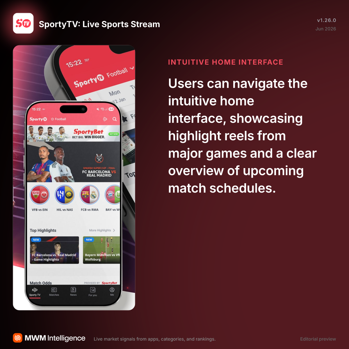 SportyTV: Live Sports Stream - Sports App | MWM