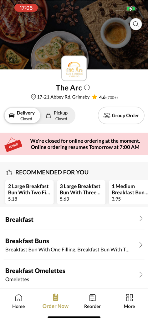 The Arc. - Food & Drink App | MWM