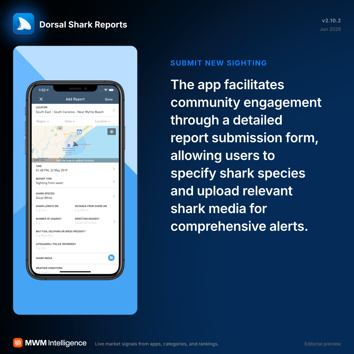 Dorsal Shark Reports - Sports App | MWM
