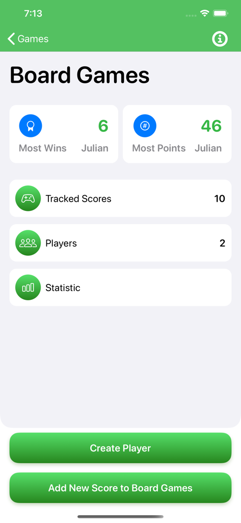 Score Tracking and Statistics | Track Wins, Scores & Stats