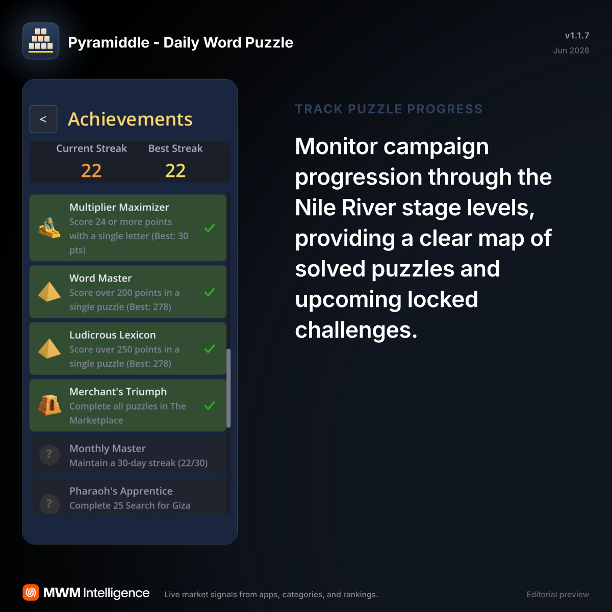Pyramiddle - Daily Word Puzzle - Games App | MWM