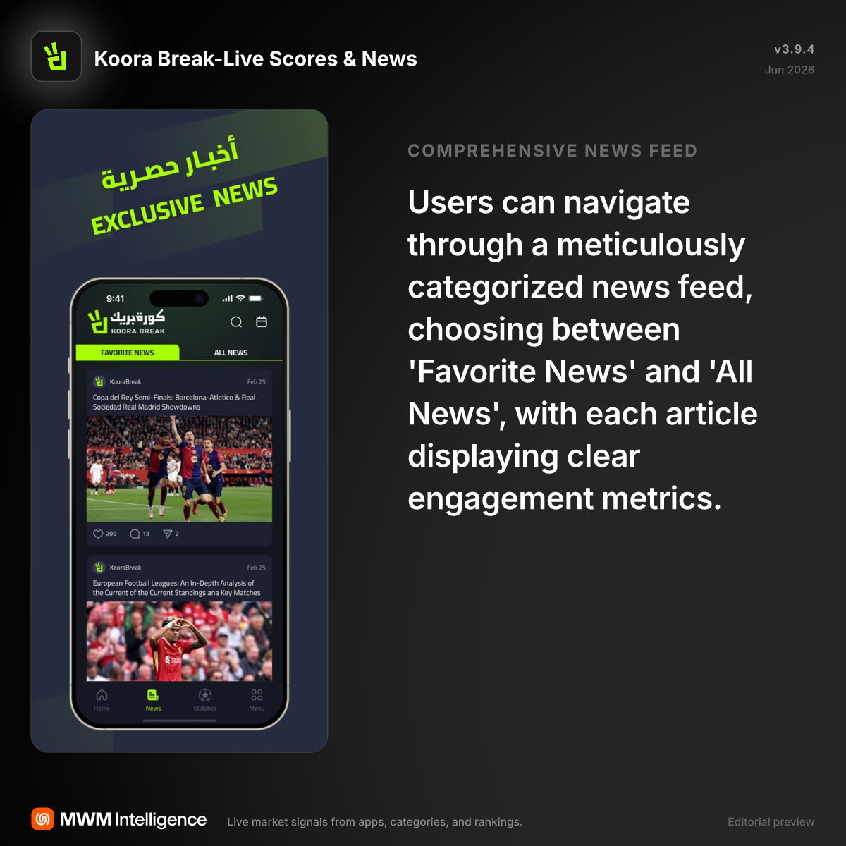 Koora Break-Live Scores & News - Sports App | MWM