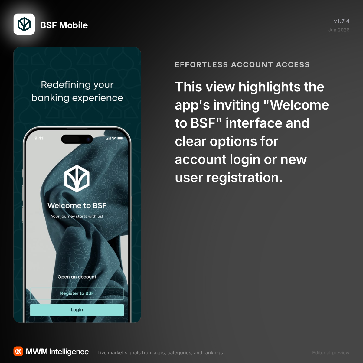 BSF Mobile - Finance App | MWM