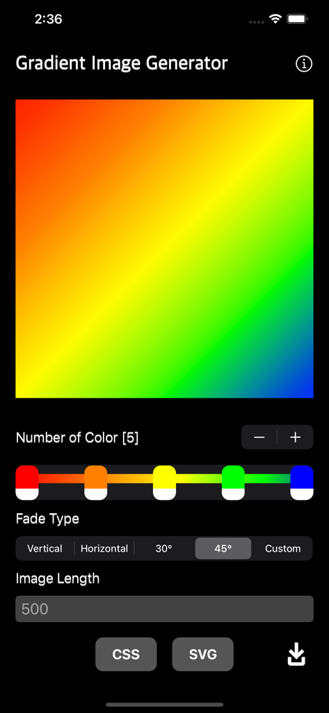 Gradient Image Generator - Utilities App | MWM