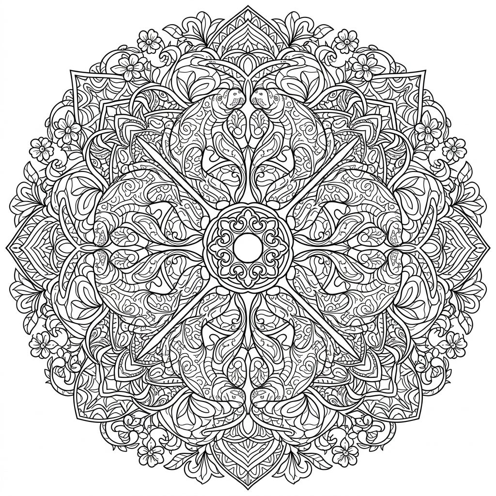 Peixe-boi Africano Mandala: Desenho Grátis para Colorir — Color Pop