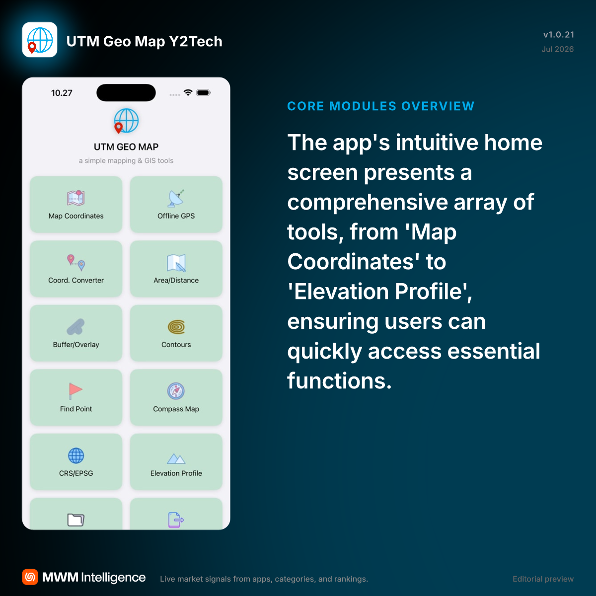 UTM Geo Map Y2Tech - Navigation App | MWM