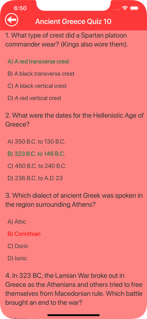 History of Ancient Greece Quiz - Education App | MWM