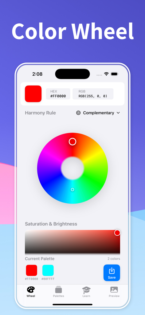 Color Wheel: Harmony Theory - Graphics & Design App | MWM