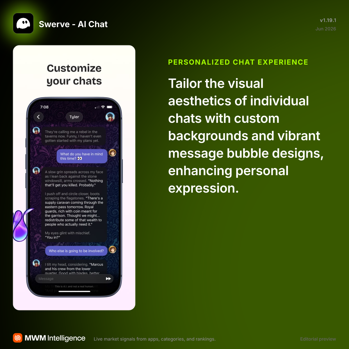 Swerve - AI Chat - Entertainment App | MWM