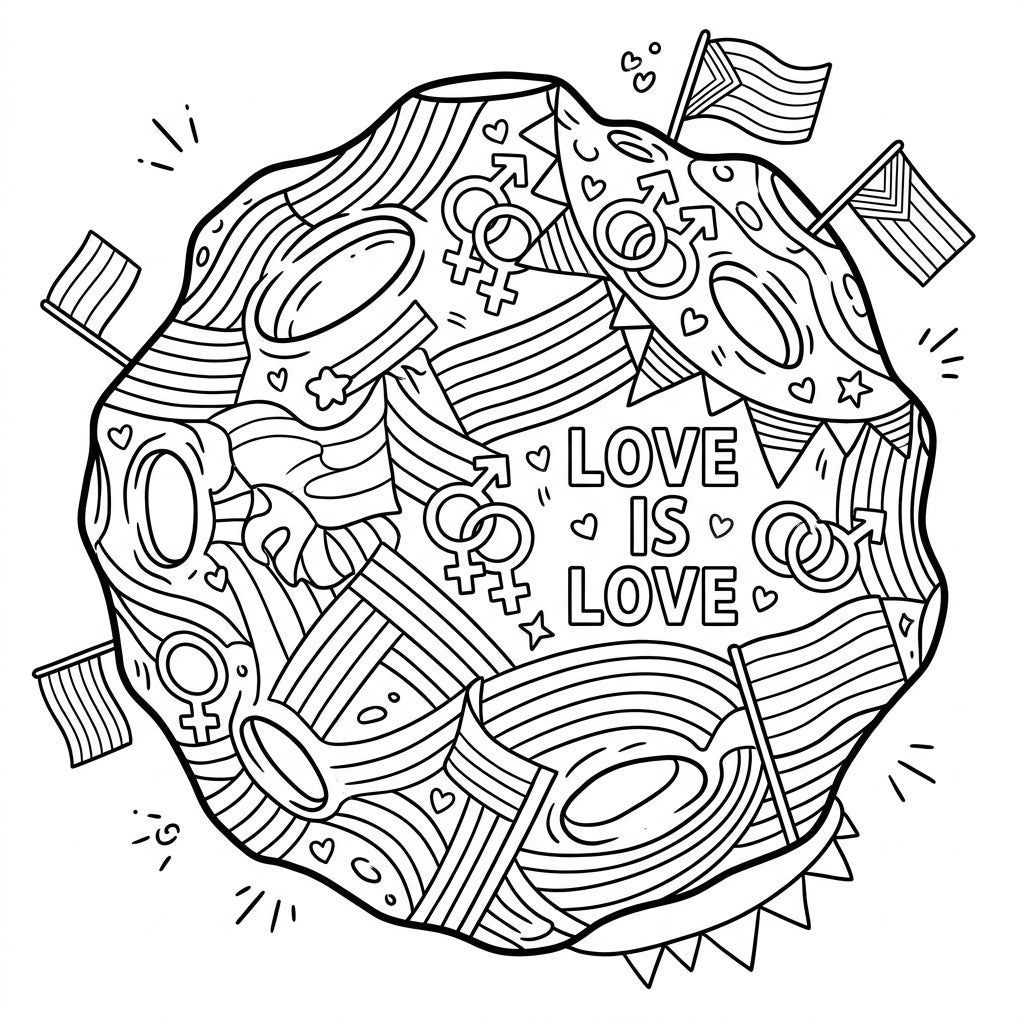 Asteroide Pallas Orgullo: Dibujo para Colorear Gratis — Color Pop
