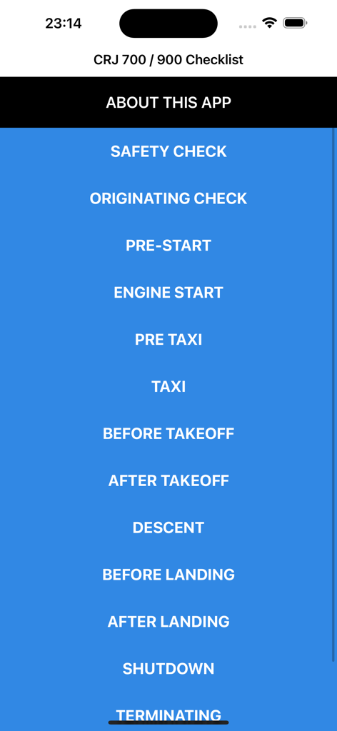 CRJ Checklists