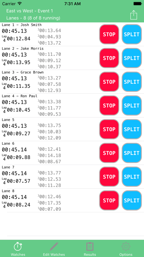 Team Split | The Ultimate Multi-Lane Timer for Coaches & PE