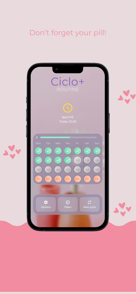 Ciclo+ Pill Reminder - Health & Fitness App | MWM