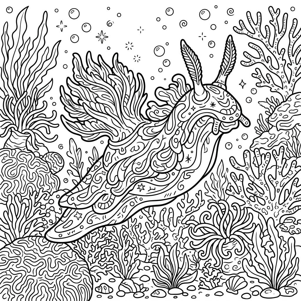 Nudibranchs Coloring Pages | Free Printable