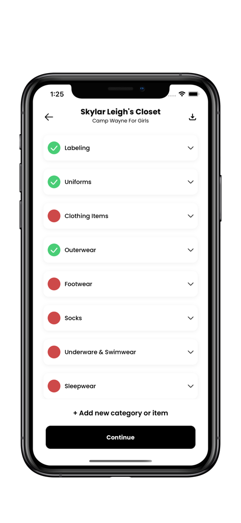 Campers Closet - Productivity App | MWM