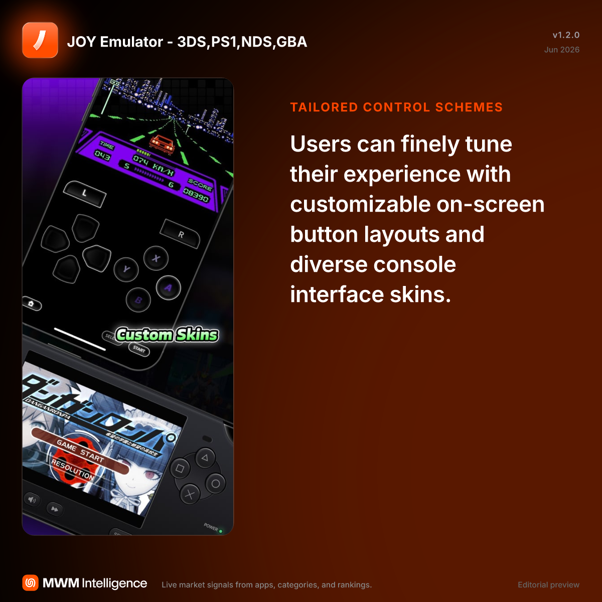 JOY Emulator - 3DS,PS1,NDS,GBA - Entertainment App | MWM