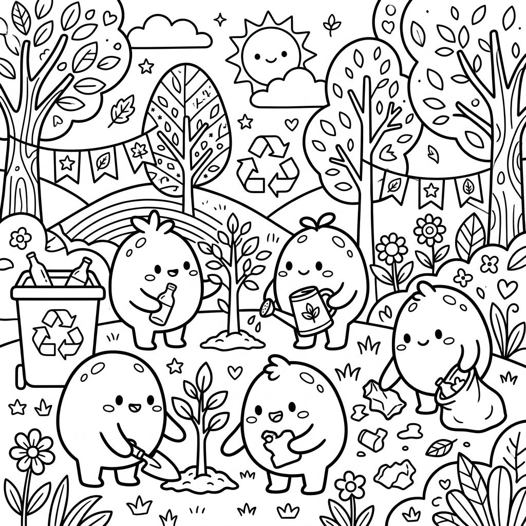 Vestoids Earth Day Coloring Page | Free Printable Kids Fun — Color Pop