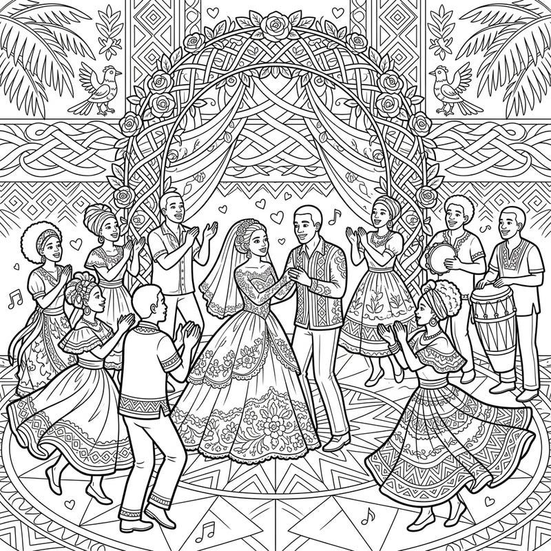 10 Samba de Roda Coloring Pages - Free Printable — Color Pop
