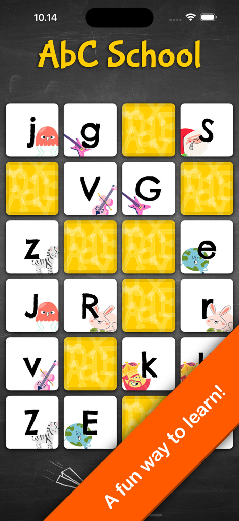 AbC School | Match Uppercase & Lowercase Letters Memory Game