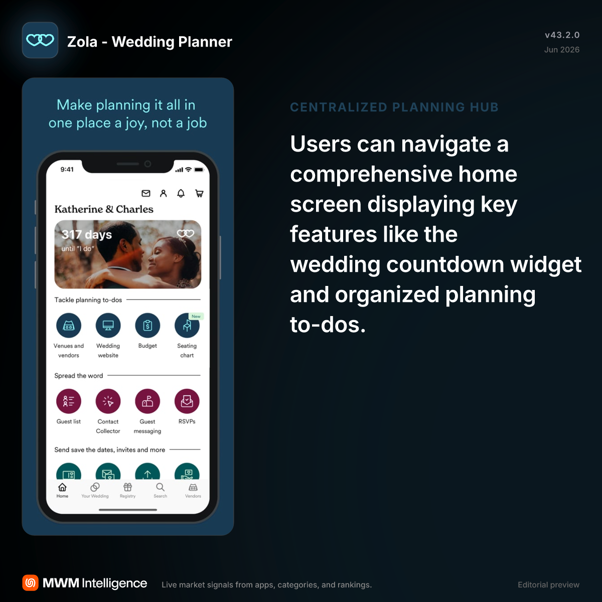 Zola - Wedding Planner - Lifestyle App | MWM