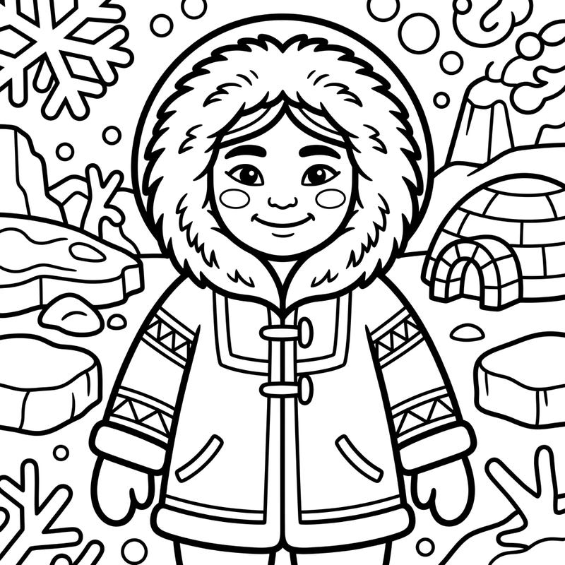 Inuit Portraits Coloring Pages - Free & Printable — Color Pop