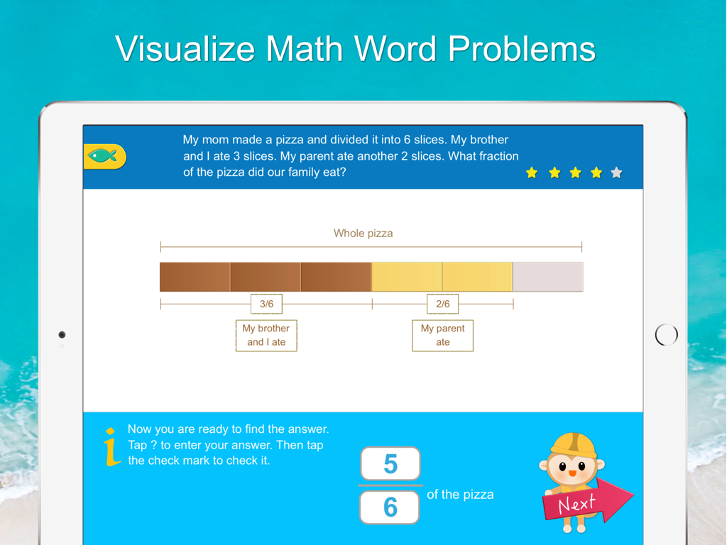 ILLUSTRATED MATH - FRACTIONS - Education App | MWM