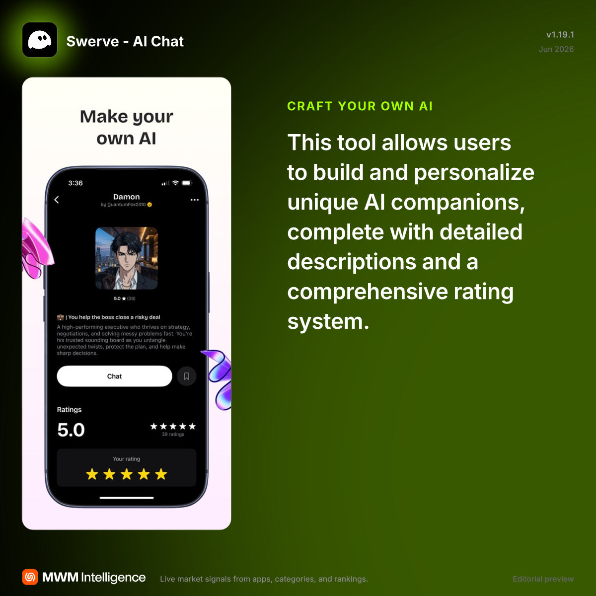 Swerve - AI Chat - Entertainment App | MWM