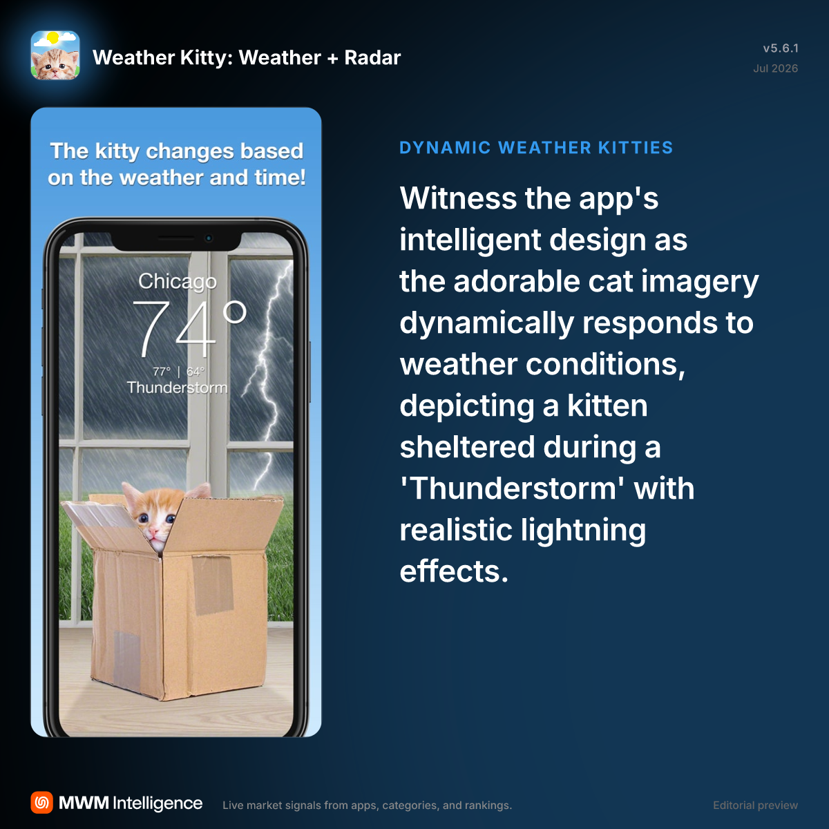 Weather Kitty: Weather + Radar - Weather App | MWM