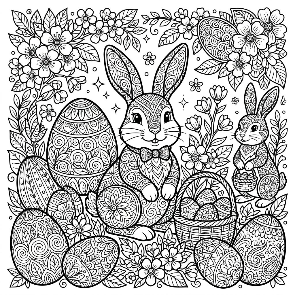 Easter Zentangle Coloring Pages - Printable & Free — Color Pop