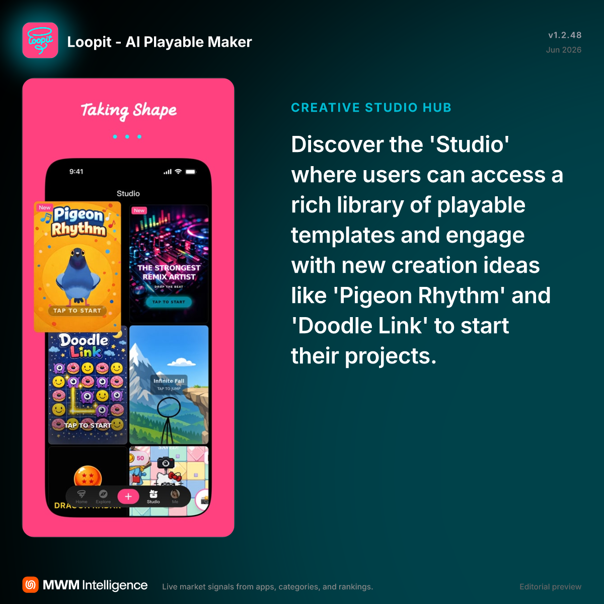 Loopit - AI Playable Maker - Entertainment App | MWM