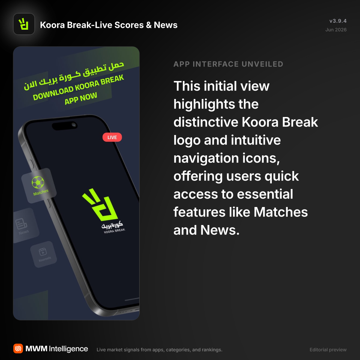 Koora Break-Live Scores & News - Sports App | MWM