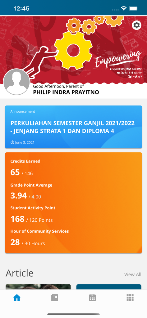 BINUS Mobile for Parent - Education App | MWM